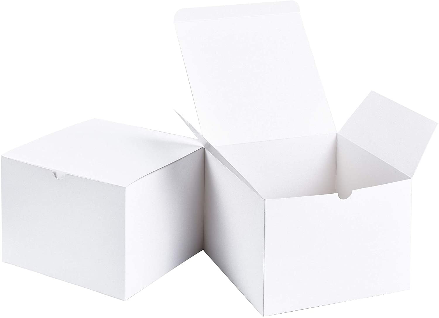 SHIPKEY 10PCS White Gift Boxes with Lids, 8x8x6 inches Bags for Wedding ...