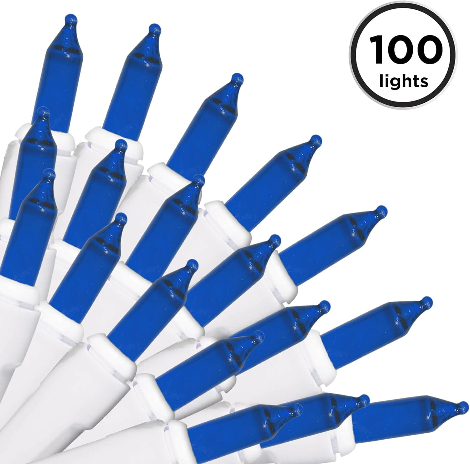 SHIQI-100 Count Mini String Christmas Lights, Blue - 22 feet Indoor ...