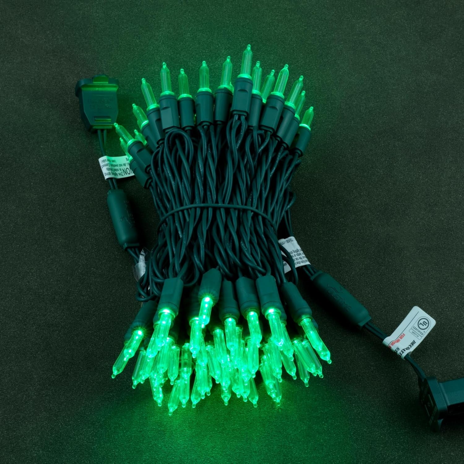 SHIQI-100 Green One-Piece T5 LED Christmas Lights, 33 ft High ...