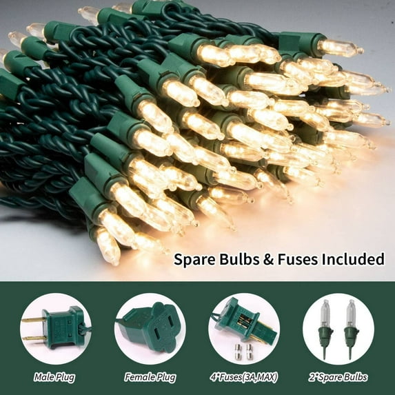 SHIQI-100 Mini LED Count Warm White - String Lights - 21.6FT LED ...