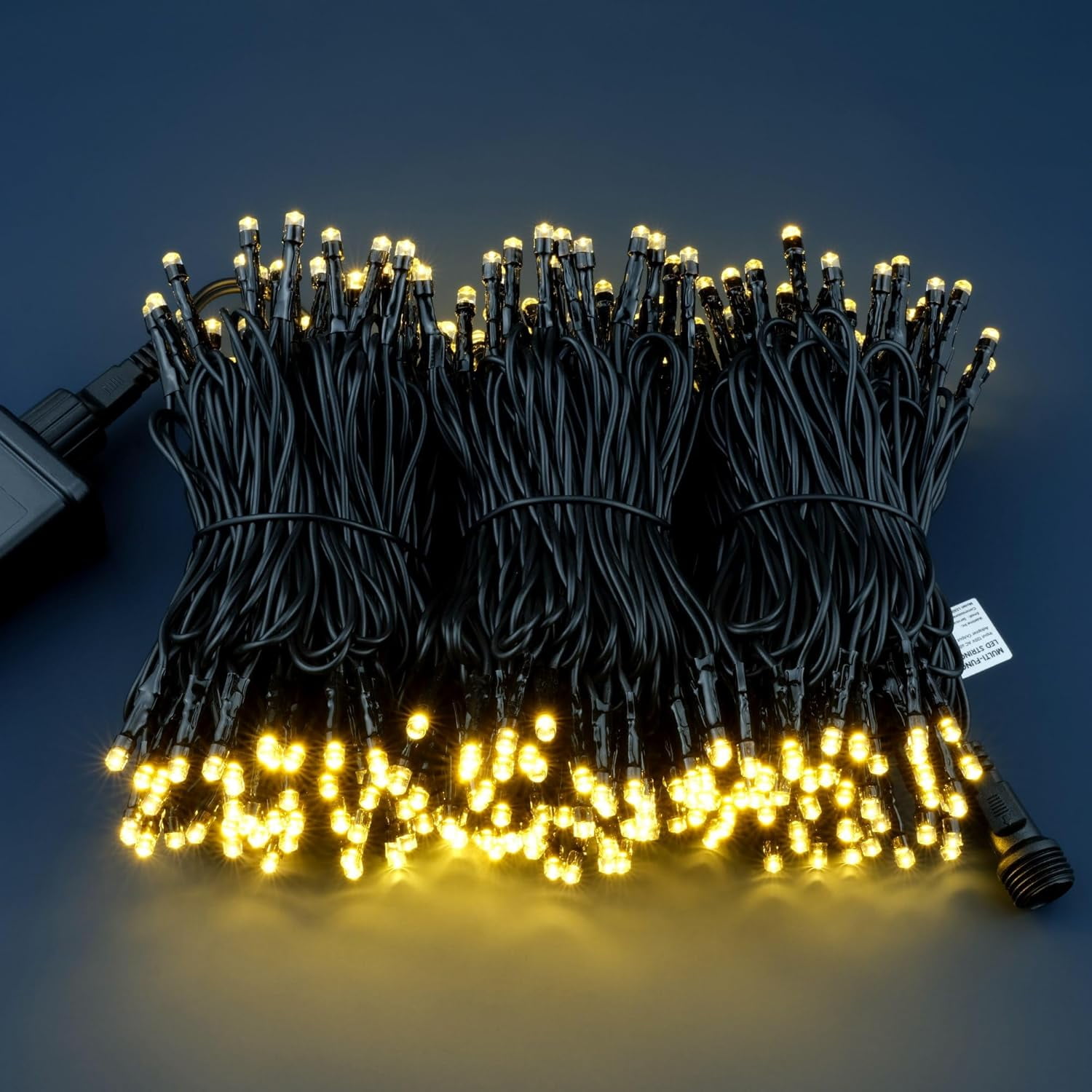 SHIQI-100 ft 300 Count Warm White LED String Lights with 8 Models ...