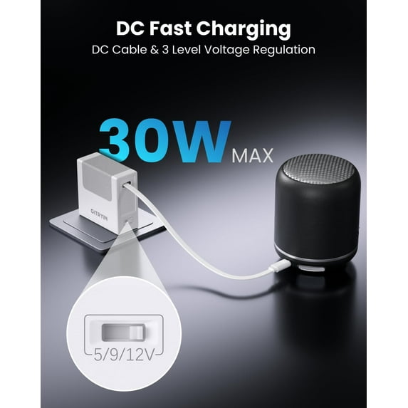 SHIQI-12V 2.5A Power Supply Adapter with Retractable 33.5in DC Power ...