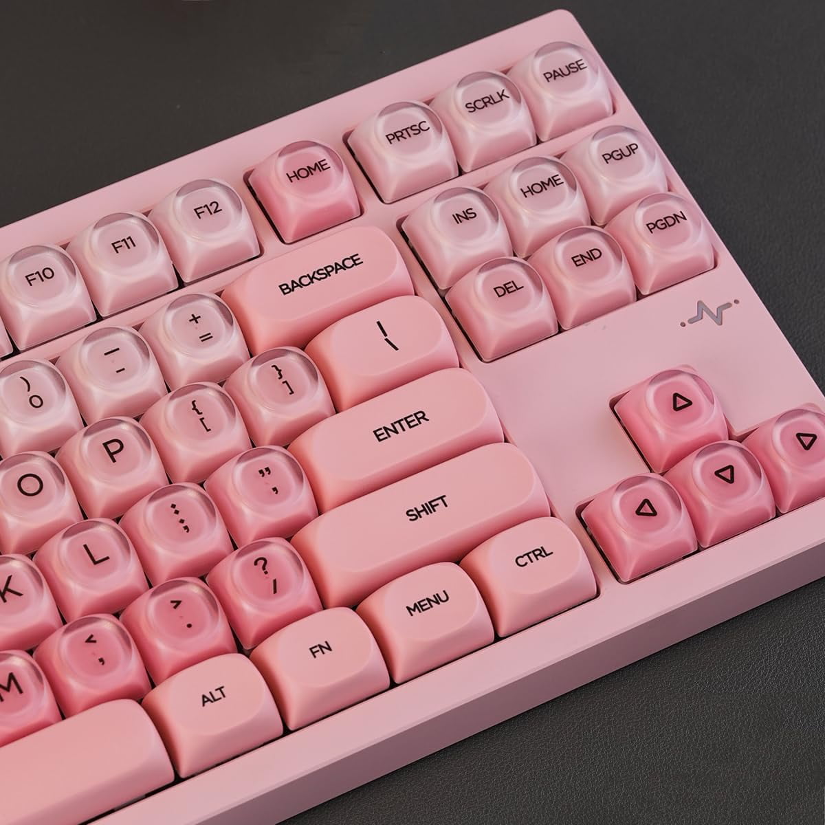 SHIQI-132 Keys PBT Jelly Keycaps MOA Profile Sakura Pink Foundation ...