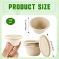 SHIQI-150 Pcs 2 oz Bagasse Fiber Cup with Lids Souffle Sauce Cups ...