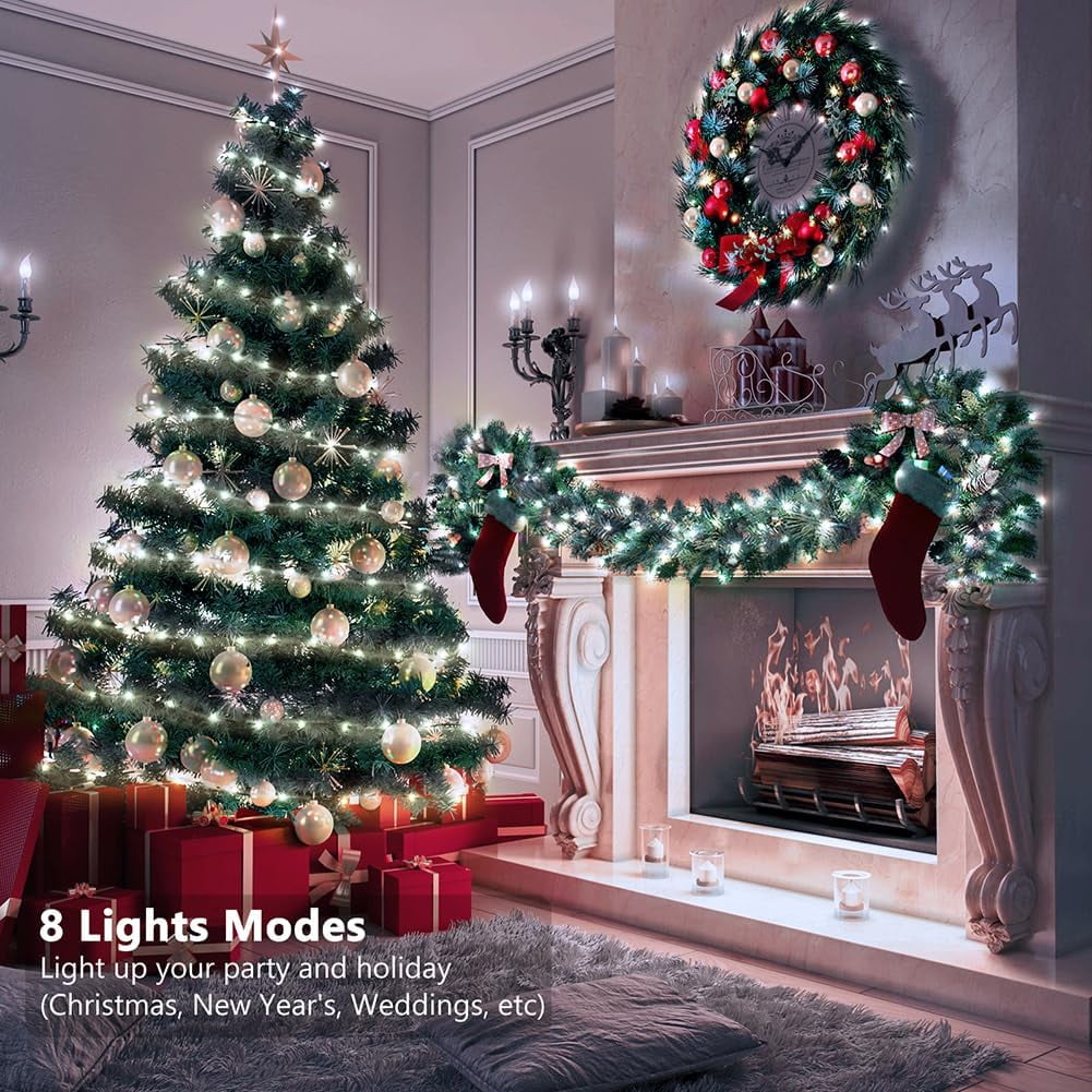 SHIQI-16.5ft Battery Operated String Lights (4 Pack), 50 LED Fairy ...