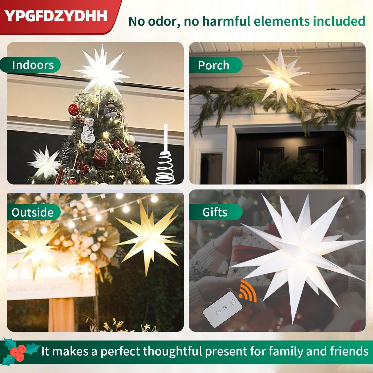 SHIQI-18" Moravian Star Outdoor Light, Moravian Star Christmas ...