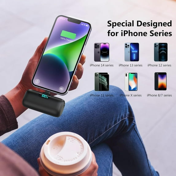 SHIQI-[2 Pack] Mini Portable Charger 5000mAh,Ultra-Compact 15W PD Fast ...