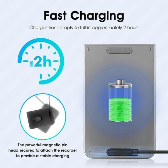 SHIQI-2 Pack USB C Magnetic Charger Cables fits for PLAUD Note AI Voice ...