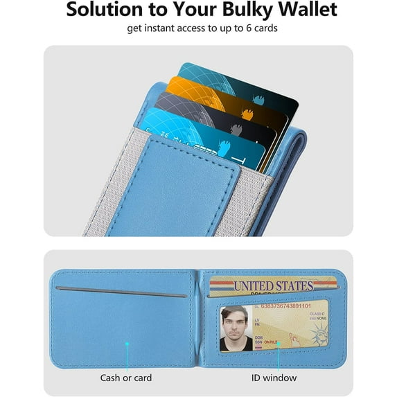 SHIQI-2-in-1 Magsafe Wallet, Adjustable Stand and Open ID Window ...