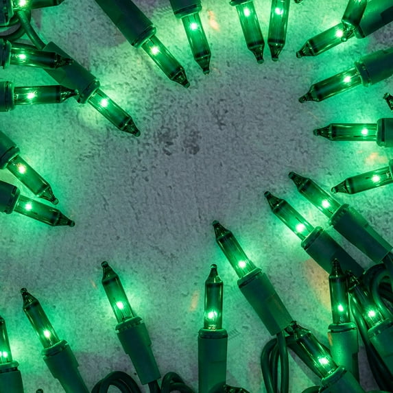 SHIQI-200 Green Christmas Lights, Pack of 2 Strands of 21 ft 100 Count ...