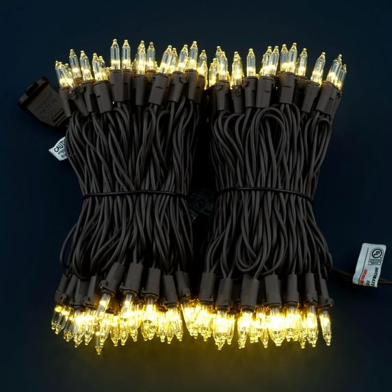 SHIQI-200 Warm White Christmas Lights, Pack of 2 Strands 100 Count 33 ...