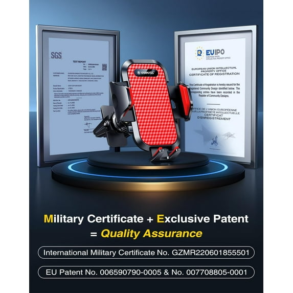 SHIQI-[2026 Upgraded] Car Vent Phone Holder Mount Compatible for iPhone ...