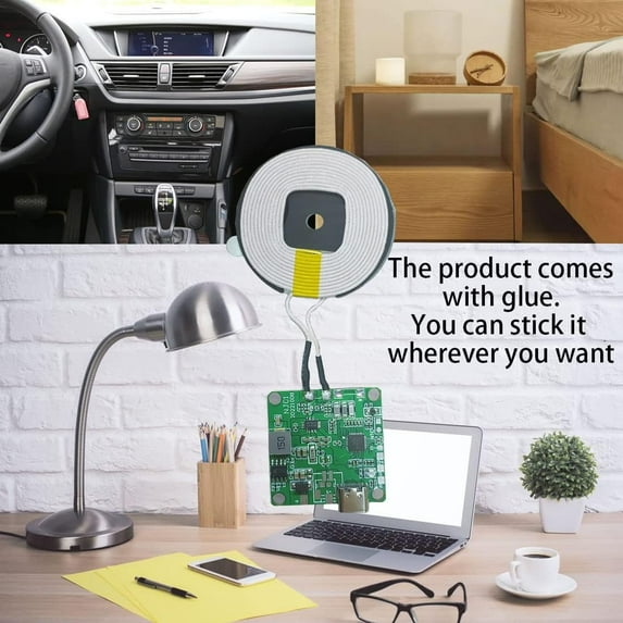 SHIQI-20W Qi Charger Module Coil Car Fast Charging DIY Charger Parts ...