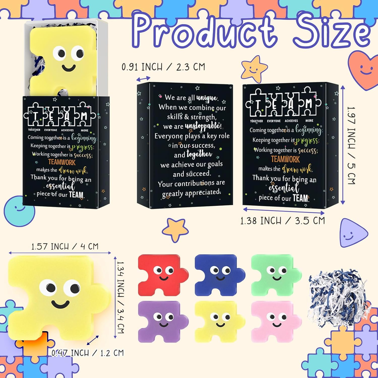 SHIQI-24 Sets Employee Appreciation Gifts Team Puzzle Piece Stress ...