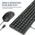 SHIQI-(2PACK) Wired Keyboard and Mouse, RK203 Ultra Full Size Slim USB ...