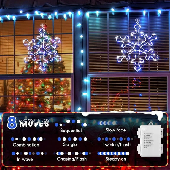 SHIQI-3 Pack Christmas Window Lights, 12 Inch Snowflake Lighted ...