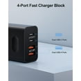 SHIQI-[3 Pack] USB C Wall Charger, 40W 4-Port USBC Charger Dual USB-C ...