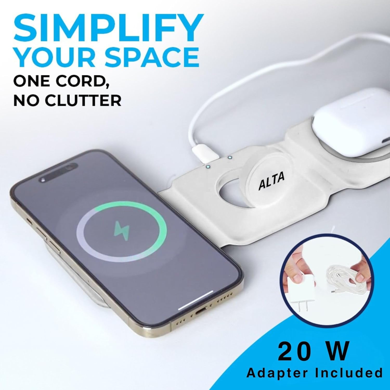 SHIQI-3-in-1 Magnetic Wireless Charger for iPhone, Apple Watch ...