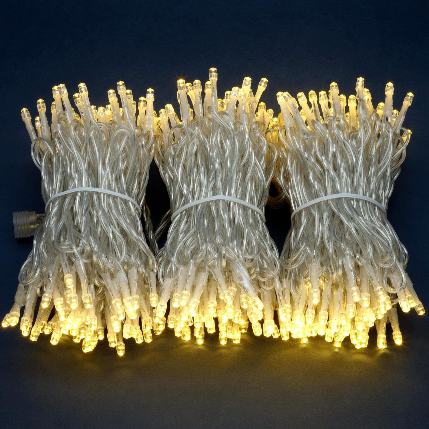 SHIQI-300 Count Warm White Christmas Lights, 100 Feet Wide Angle 5mm ...