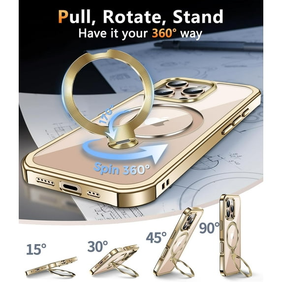 SHIQI-[360° Rotatable CD Stand & Built-in Privacy Screen Magnetic Case ...