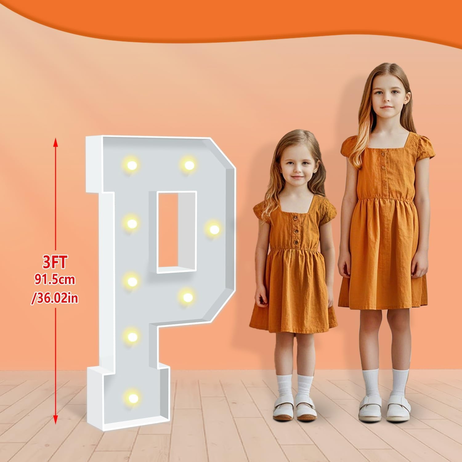 SHIQI-3FT Light Up Marquee Letters P, Large Lighted Letters for Party ...