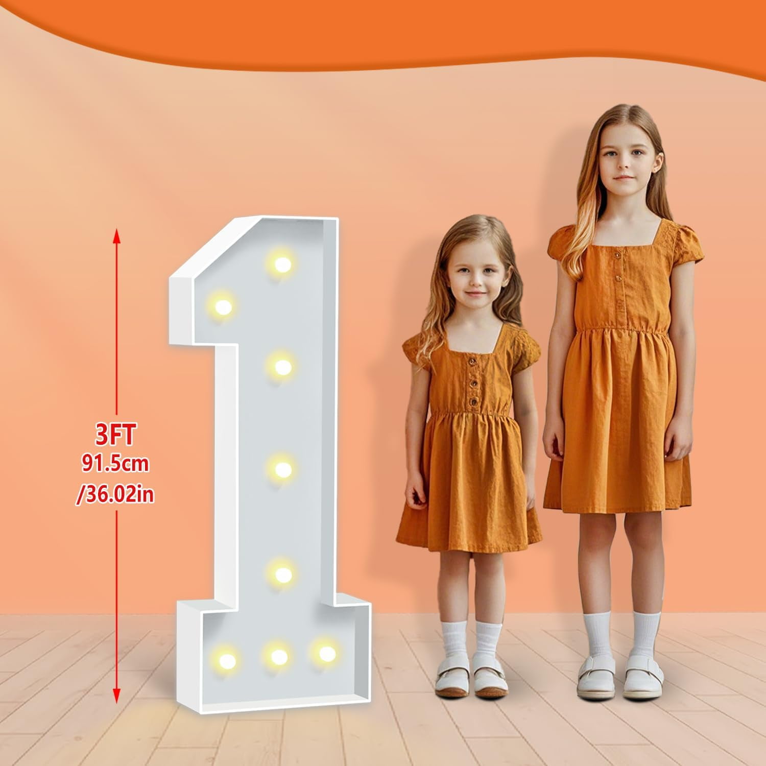 SHIQI-3FT Marquee Number 1, Light Up Numbers for 1st 16th Birthday ...