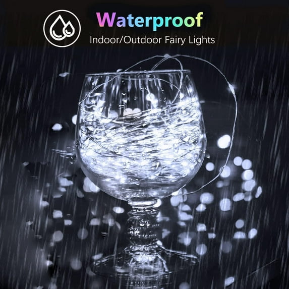 SHIQI-4 Pack 60LED Christmas Battery Operated Fairy Lights with Remote ...