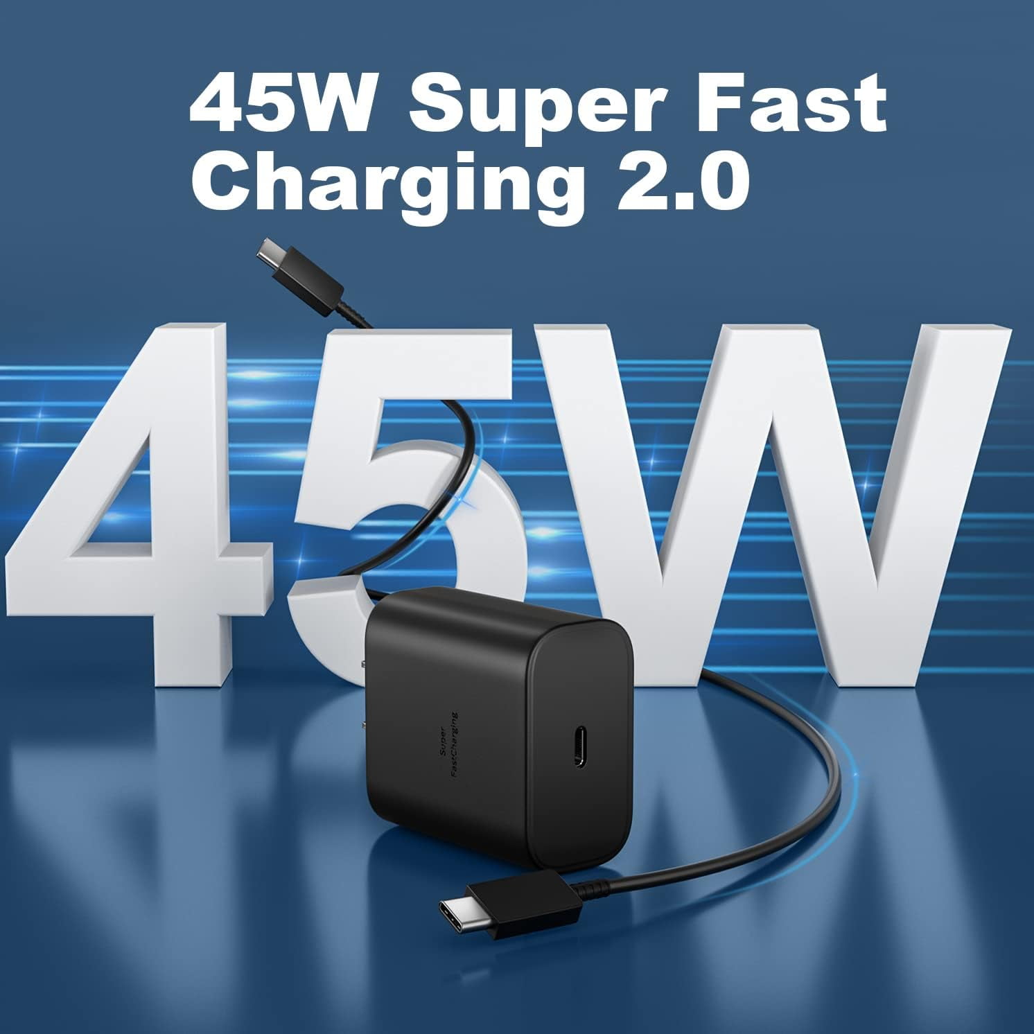 SHIQI-45W Samsung Super Fast Charger USB C, 45 Watt USB C Charger Block ...