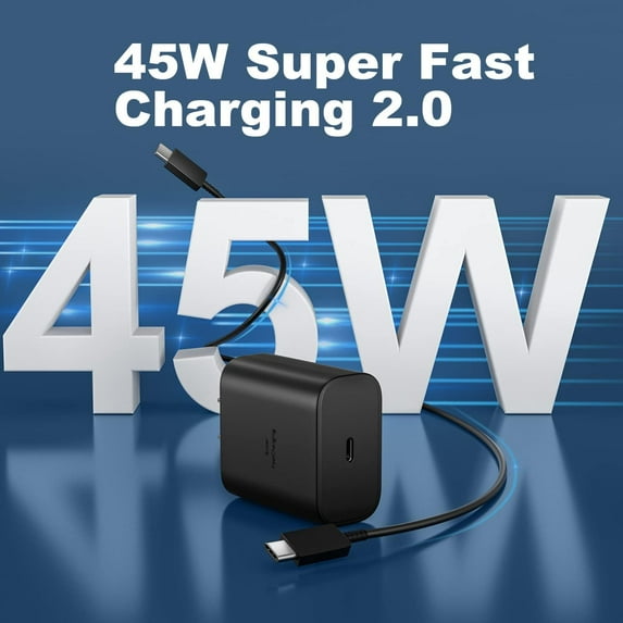 SHIQI-45W Samsung Super Fast Charger USB C, 45 Watt USB C Charger Block ...