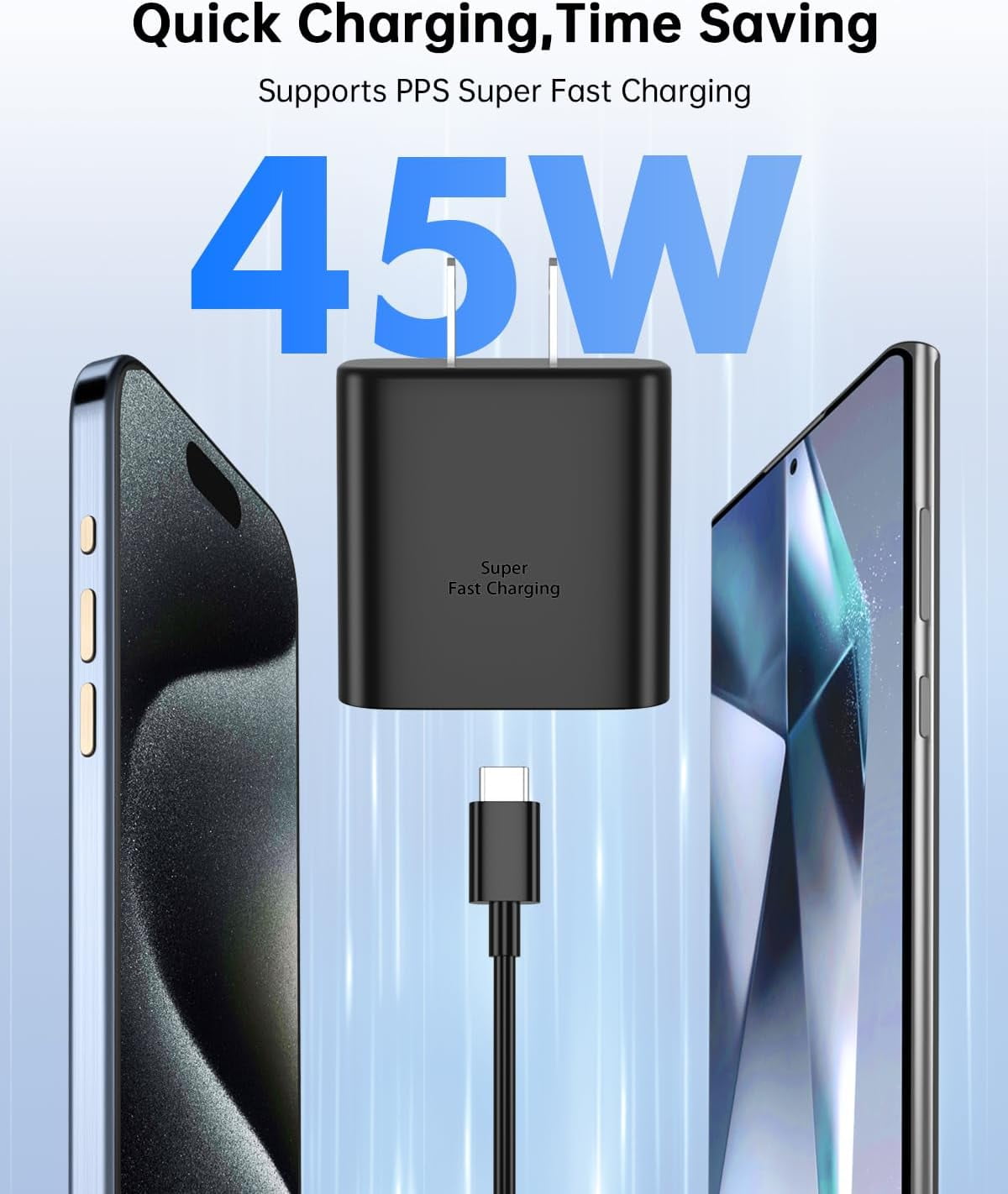 SHIQI-45W Super Fast Charger with 10FT USB C Charger Compatible with ...
