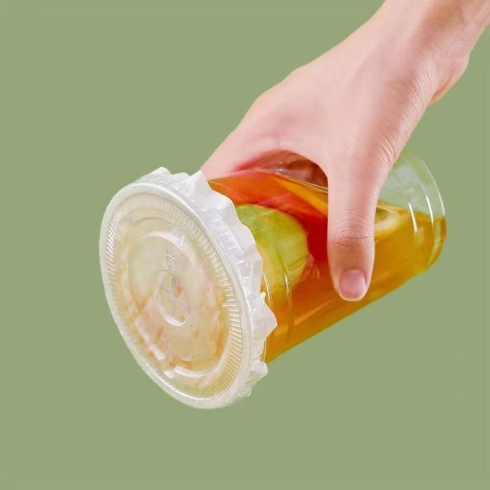 SHIQI-500 Pcs White Leak-Proof Cup Cap Lid Liners,Round Sealing Paper ...