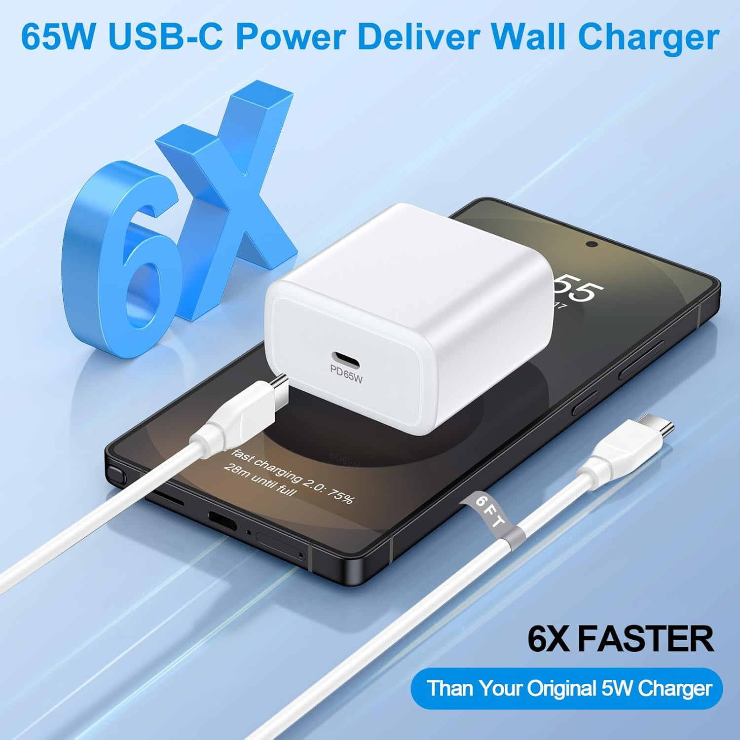 SHIQI-65W Super Samsung Galaxy S25 Edge Fast Charger for S25 Ultra S25 ...