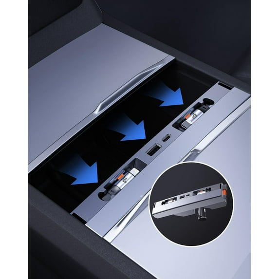 SHIQI-65W USB Hub for Tesla Model 3, New Model Y Juniper 2024 2025 2026 ...