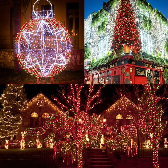 SHIQI-66ft Christmas Decorative Mini Lights, 200 LED Green Wire Fairy ...