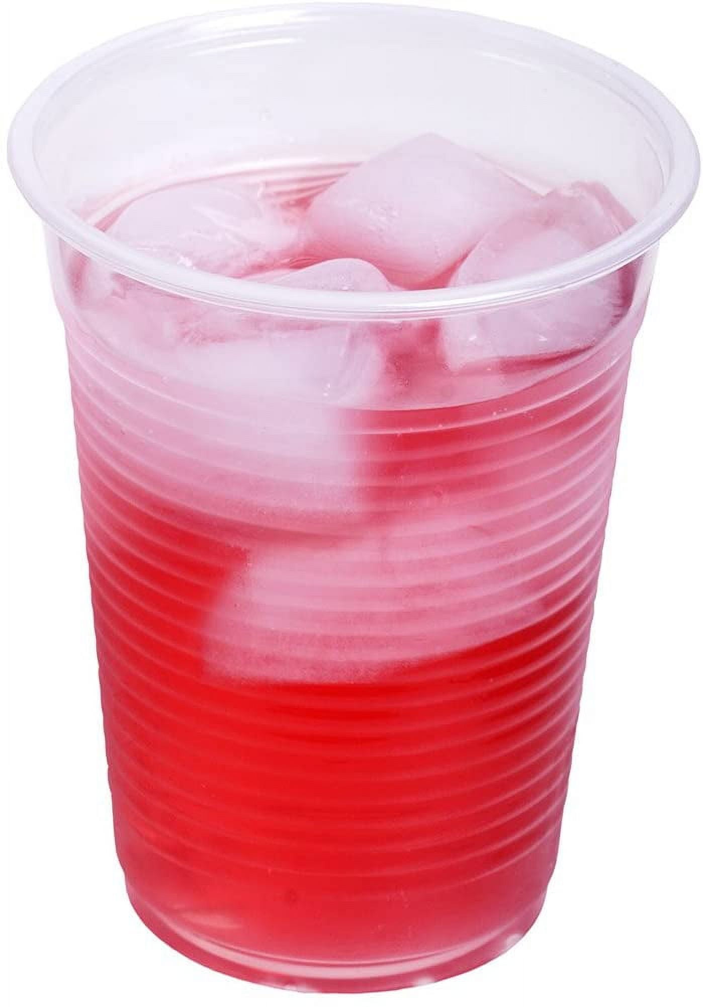 SHIQI-7 oz clear plastic cups - Disposable cold drink party cups (200 ...
