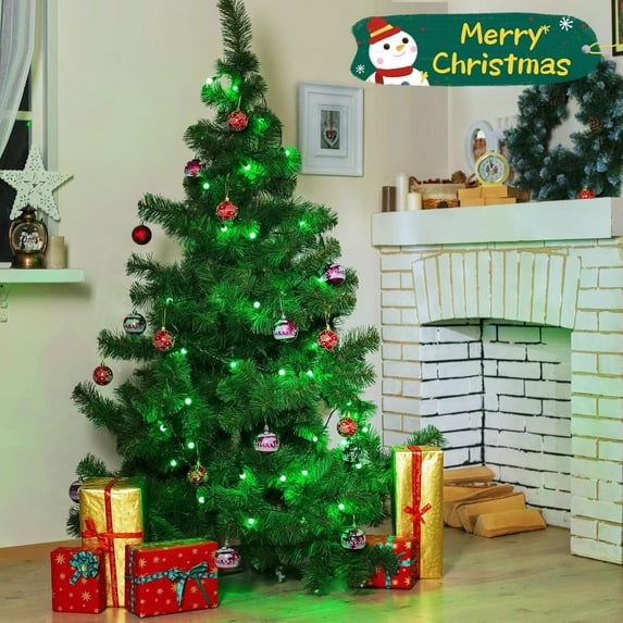 SHIQI-75.8 FT 200 LED Green Christmas String Lights Outdoor & Indoor ...