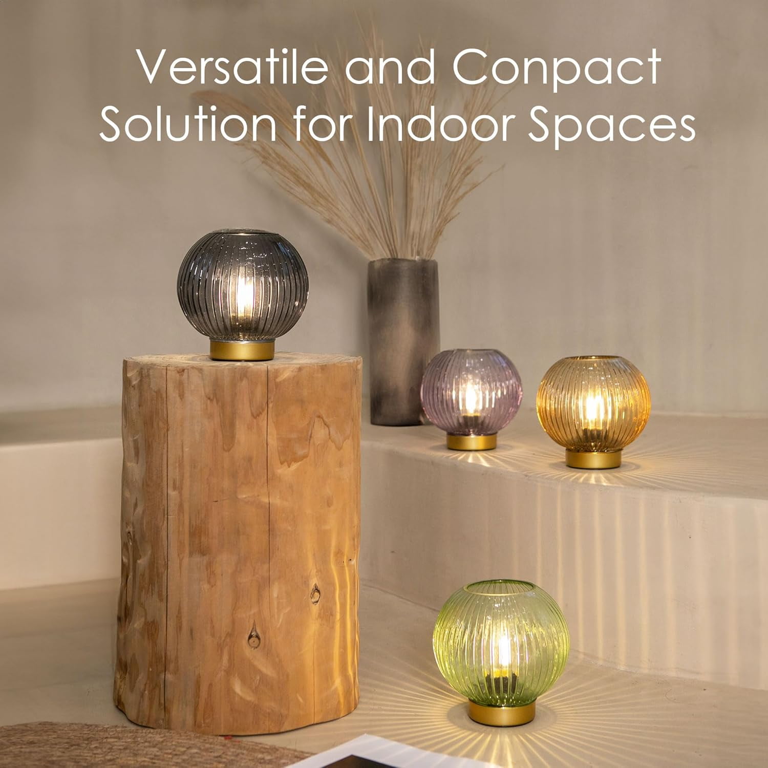 SHIQI-Battery Operated Lamp with Remote Control, Cordless Table Lamps ...