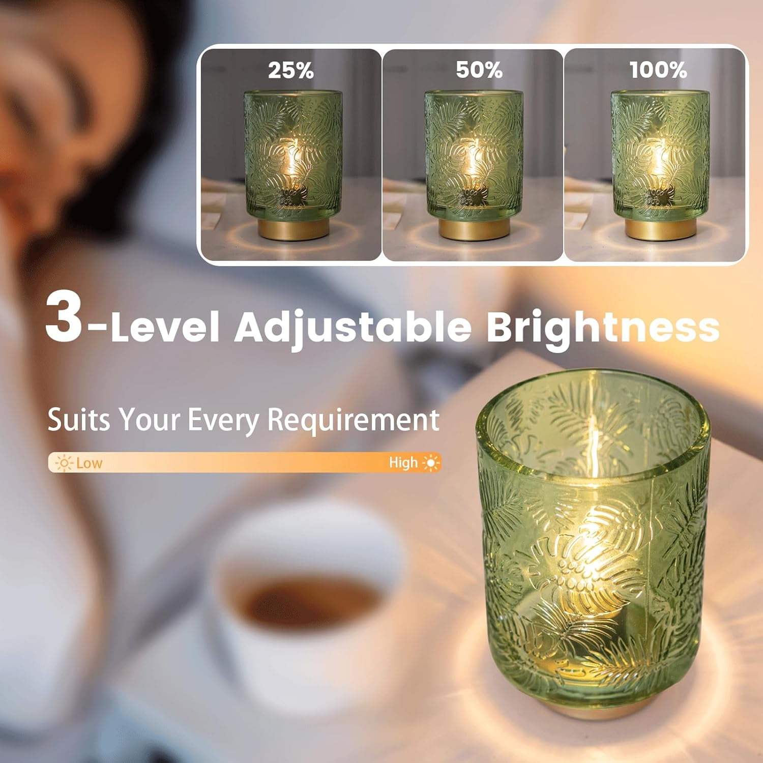 SHIQI-Battery Operated Small Cordless Table Lamps with Remote Control ...