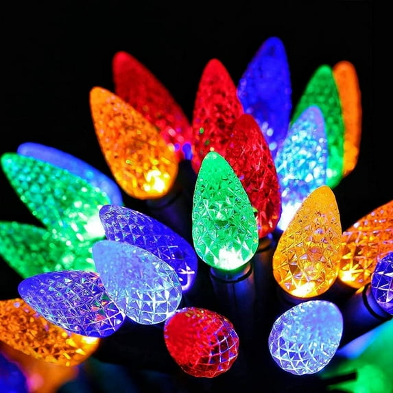 SHIQI-Battery Operated String Lights - 18ft 50 LED C6 String Lights ...