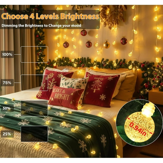 SHIQI-Battery Operated String Lights, 24 Color Changing 15FT 30 LED ...