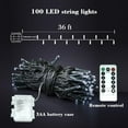 SHIQI-Battery Remote Control String Lights, Snowflake White Christmas ...