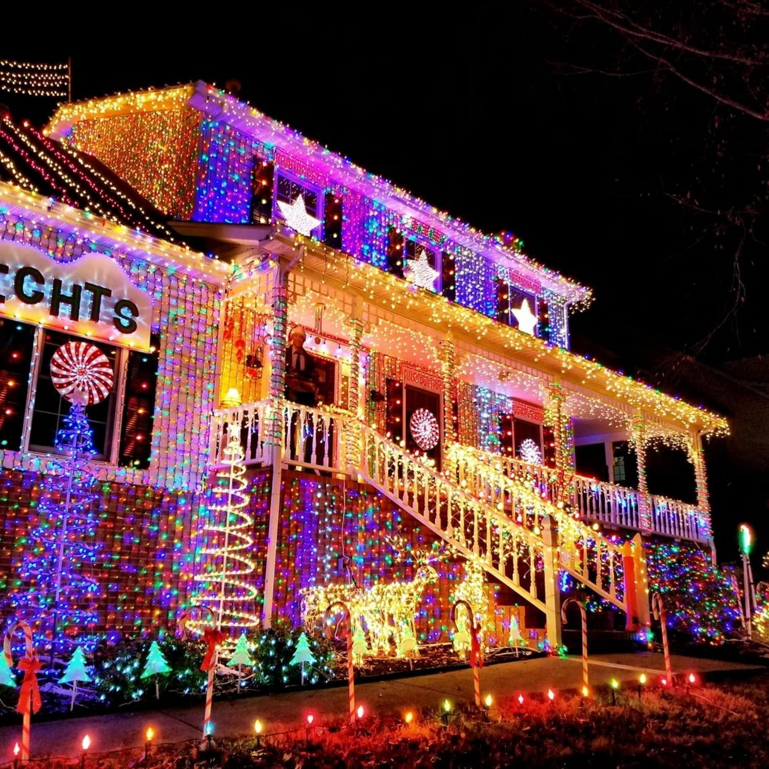 SHIQI-Black Christmas Light String, 33Feet, 100 LED Multicolor ...