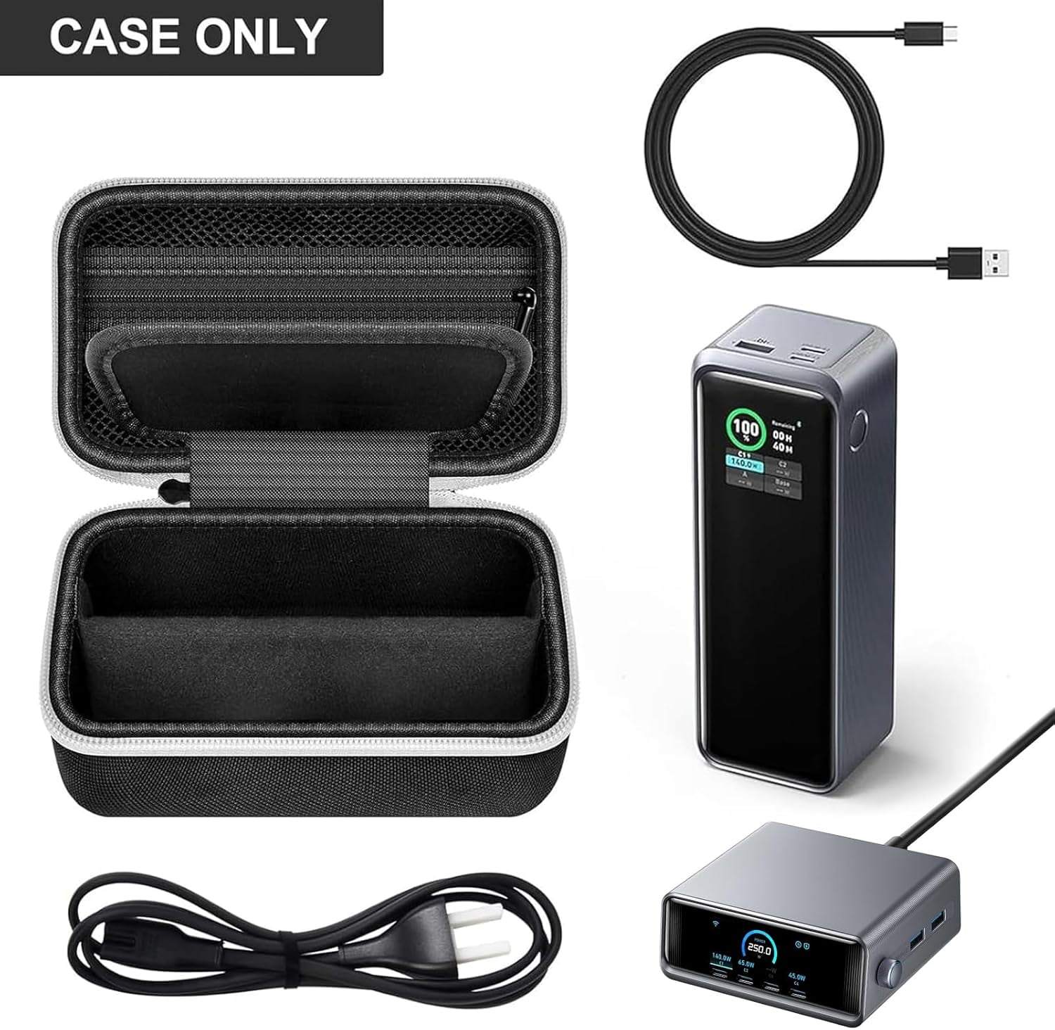 SHIQI-Case Compatible with Anker Prime Power Bank, 27,650mAh 3-Port ...