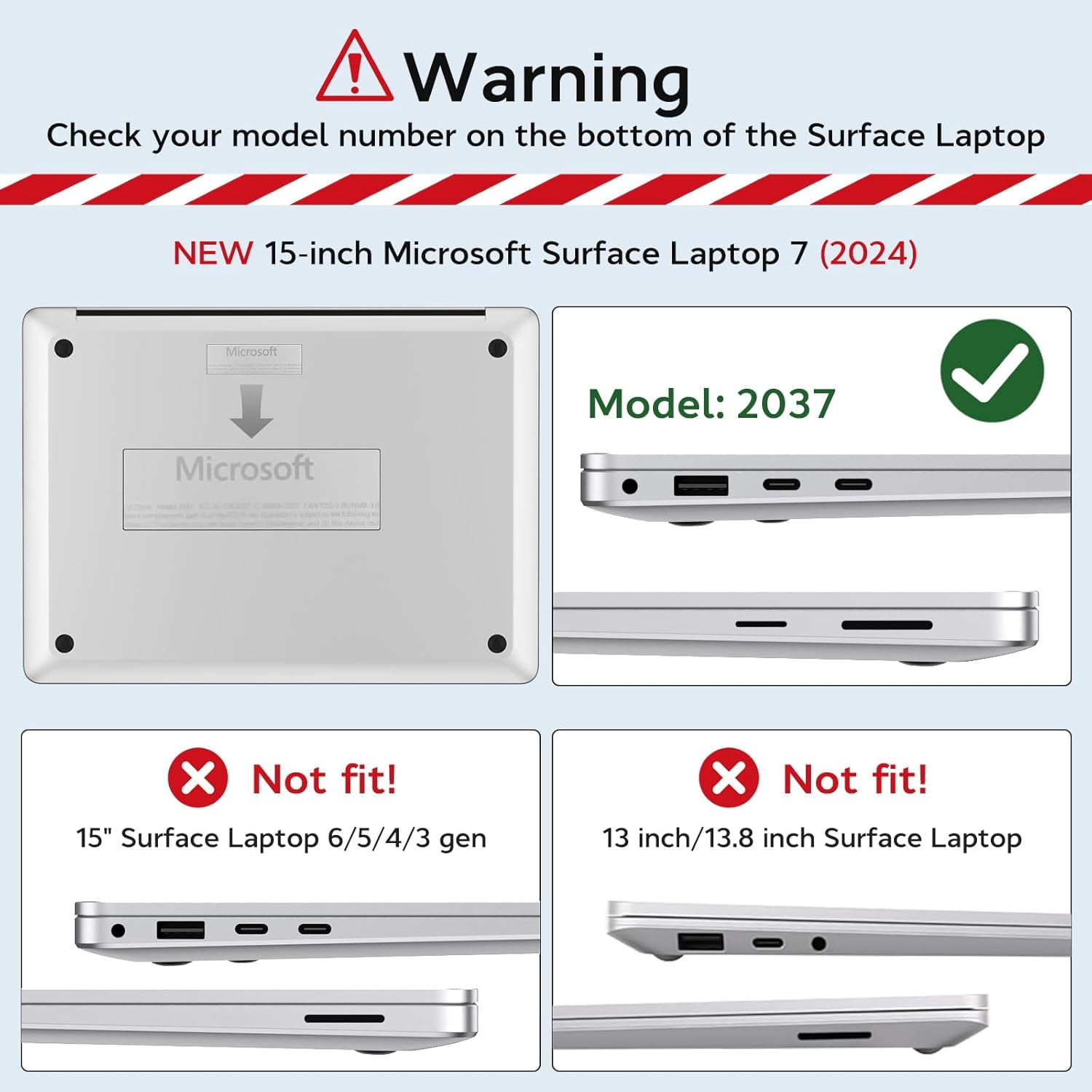 SHIQI-Case for Microsoft Surface Laptop 15 inch Touchscreen Copilot+PC ...