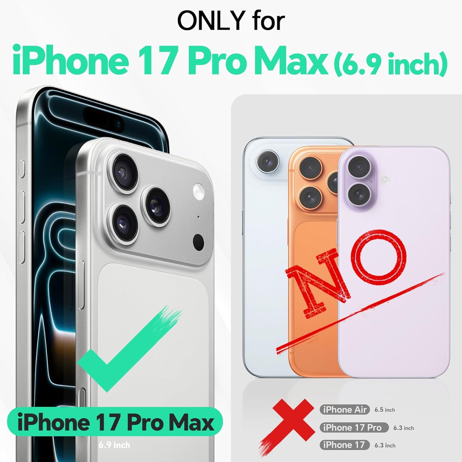 SHIQI-Case Wallet for iPhone 17 Pro Max (6.9-Inch) 2025, RFID Blocking ...