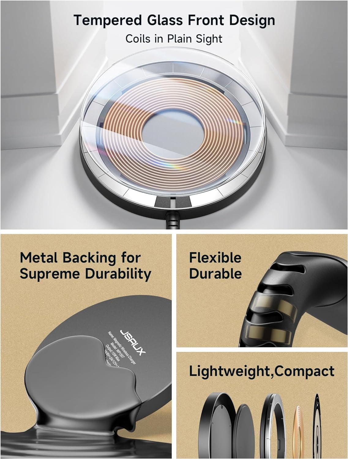 SHIQI-Charger for iPhone 17 Magsafe Wireless Charging, Compatible with ...