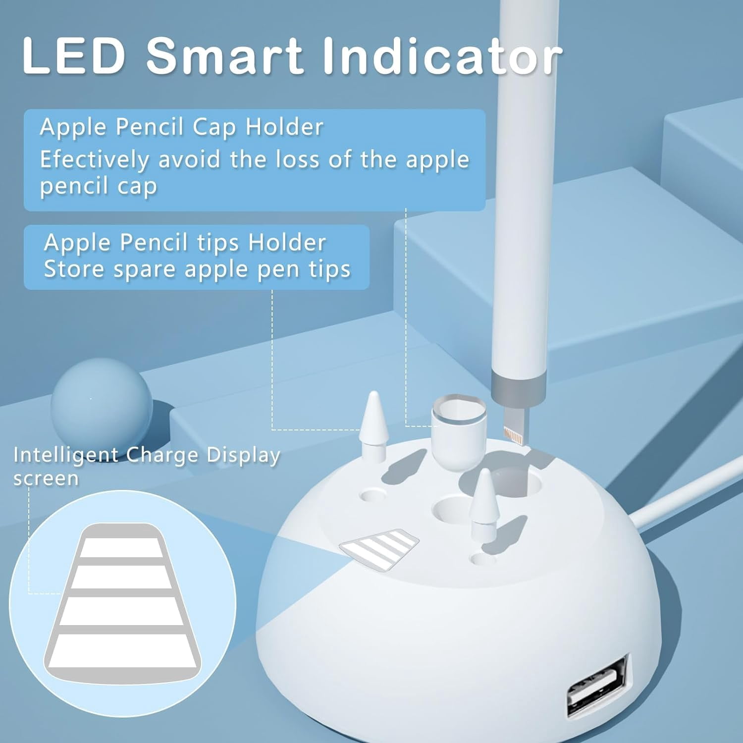 SHIQI-Charging Stand Compatible with Apple Pencil 1st Generation - 3 in ...