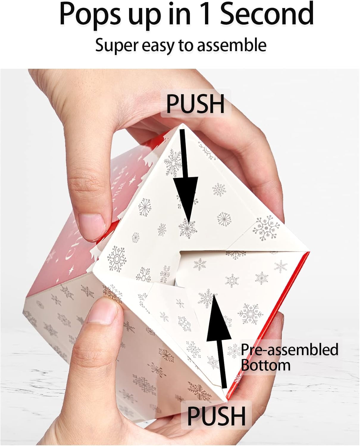 SHIQI-Christmas Cupcake Boxes 50 Pcs, Individual Cupcake Box Red and ...