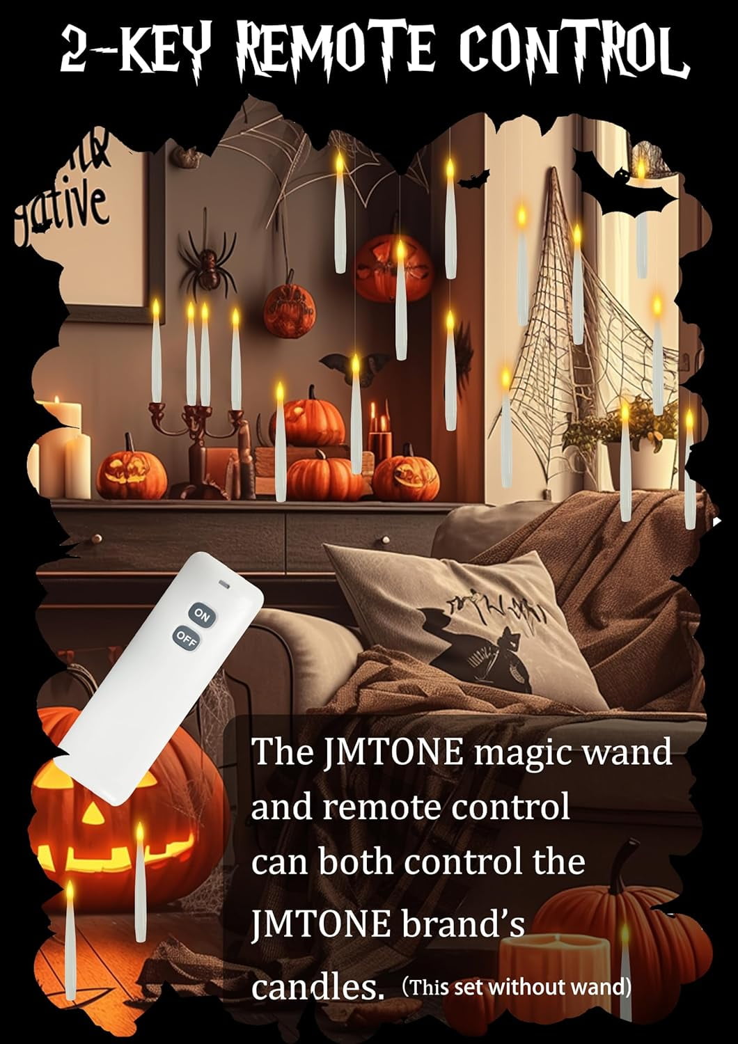 SHIQI-Christmas Decoration Floating Candles with Remote, 15 PCs Taper ...