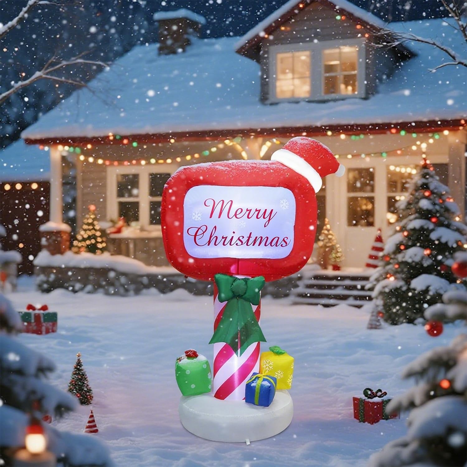 SHIQI-Christmas Inflatables Decorations Outdoor, 6FT Inflatable Xmas ...